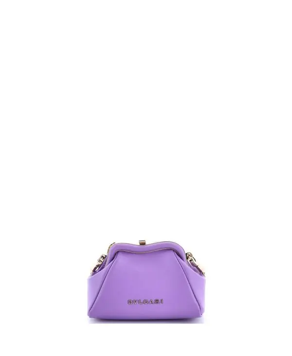 BVLGARI Micro Serpentine Leather Pouch Bag