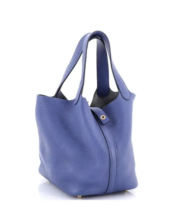 Hermès Pm Picotin Lock Bag Clemence - Blue