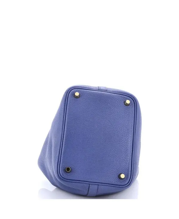 Hermès Pm Picotin Lock Bag Clemence - Blue