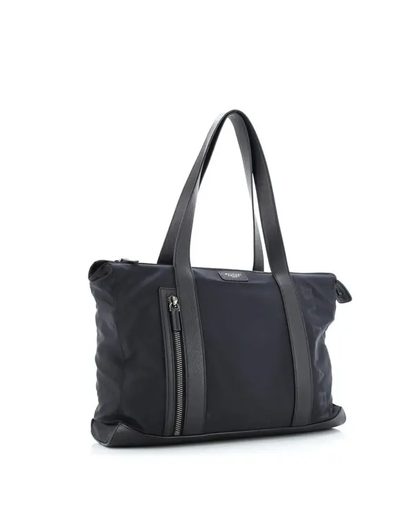 BVLGARI Fragment Zip Tote Nylon With Leather