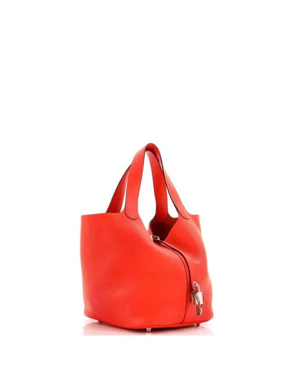 Hermès Mm Picotin Lock Bag - Orange