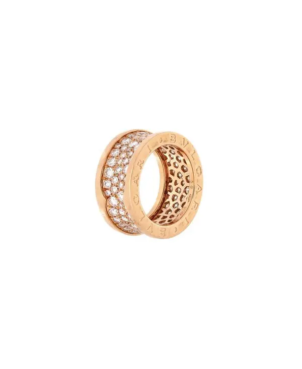 BVLGARI B.zero1 18k Ring With Pave Diamonds