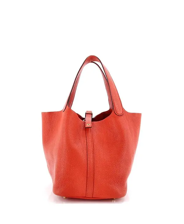 Hermès Mm Picotin Lock Bag Clemence - Orange