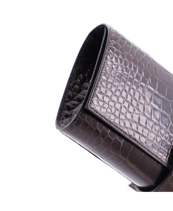 HERMES 23 Medor Clutch Shiny Alligator