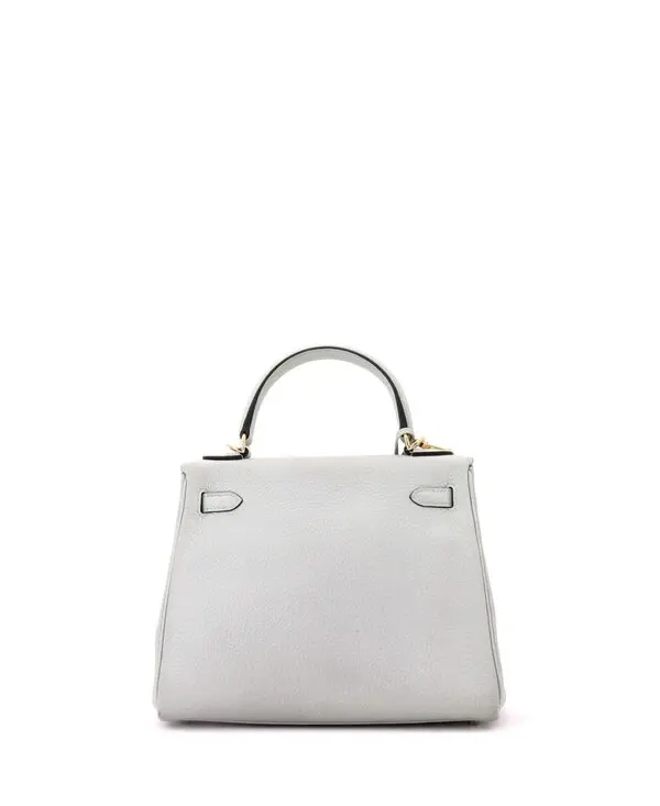 Hermès Kelly 25 Handbag With Gold Hardware - Gris Neve