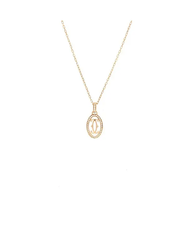 CARTIER Double C De Pendant Necklace - Pink