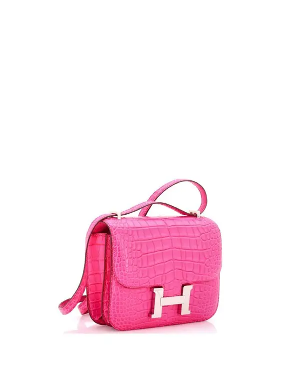 HERMES 18 Constance Bag Matte Alligator