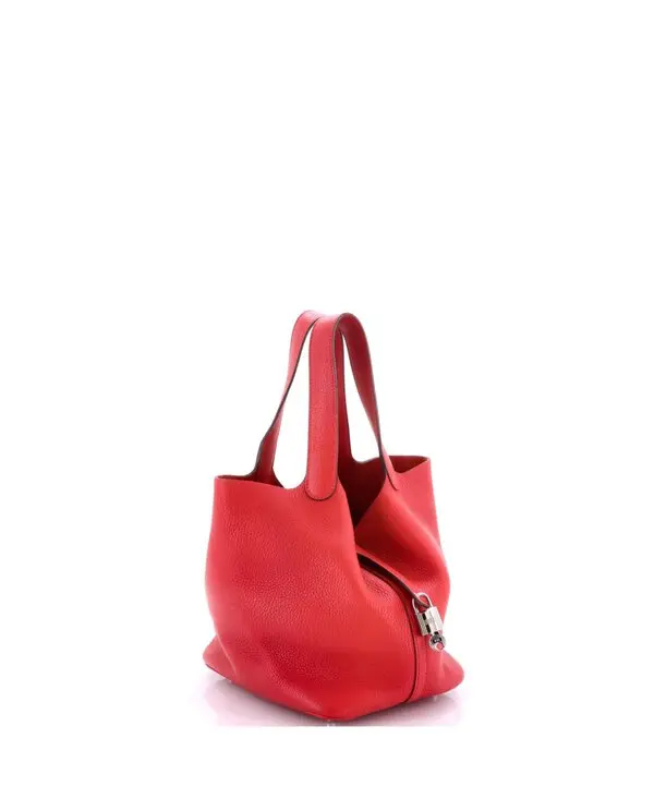 Hermès Mm Picotin Lock Bag Clemence - Red