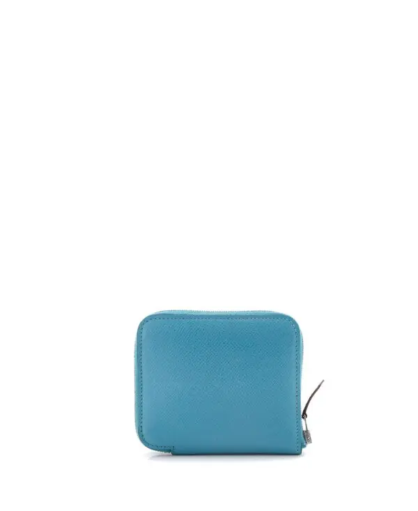 Hermès Compact Azap Zip Around Wallet Silk'in Epsom - Blue