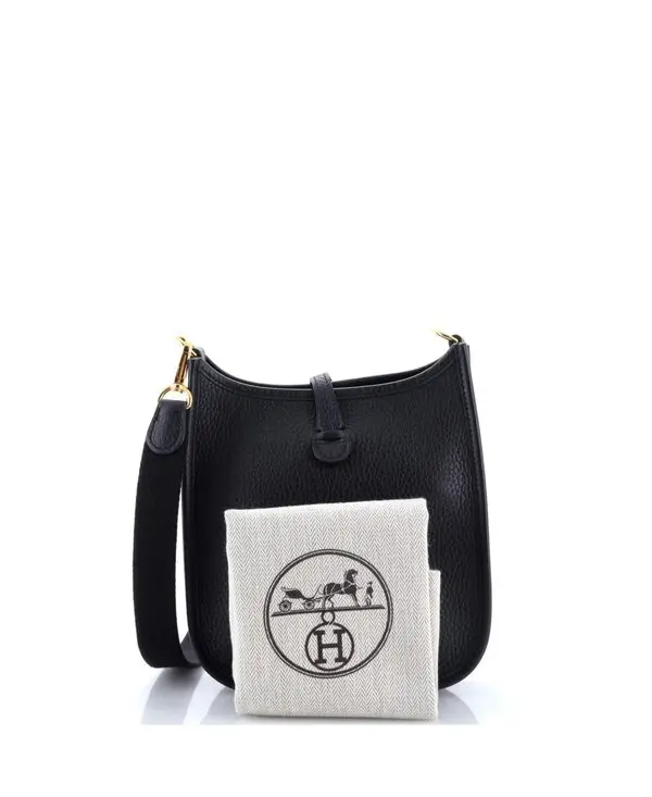Hermès Tpm Evelyne Bag Gen Iii Clemence - Black