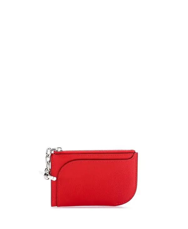 HERMES Strap Card Holder Evercolor - Red