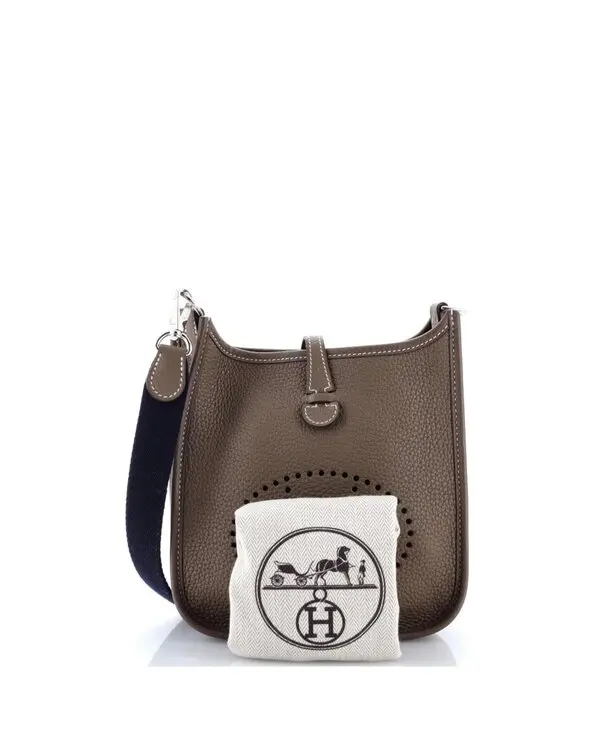 Hermès Tpm Evelyne Bag Gen Iii Clemence - Gray