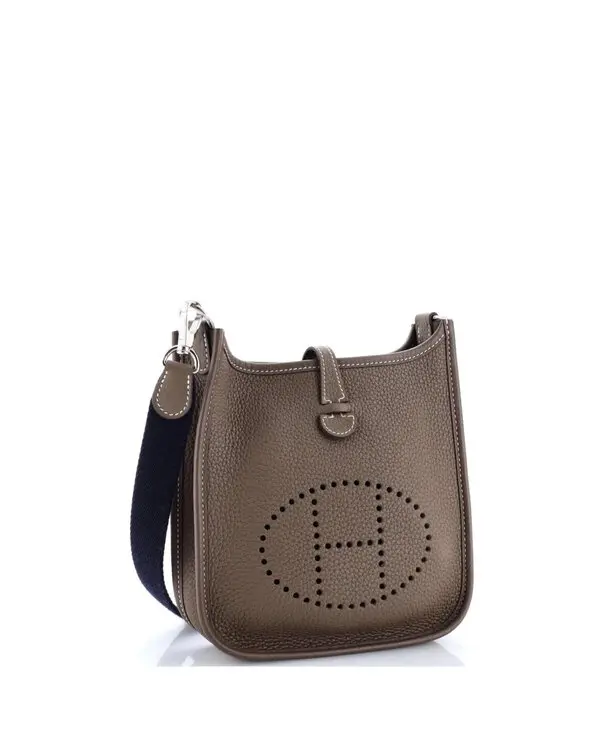 Hermès Tpm Evelyne Bag Gen Iii Clemence - Gray