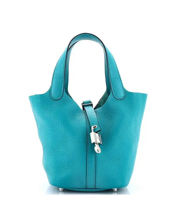 Hermès Picotin Lock Pm Bag Clemence - Blue