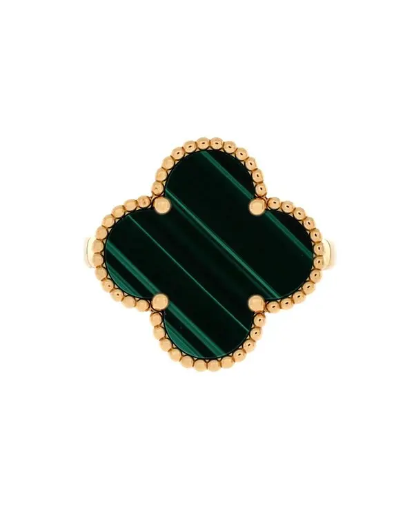 VAN CLEEF & ARPELS Magic Alhambra Ring With Malachite
