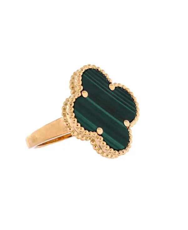 VAN CLEEF & ARPELS Magic Alhambra Ring With Malachite