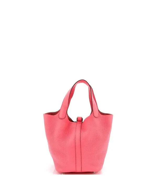 Hermès Pm Picotin Lock Bag Clemence - Pink