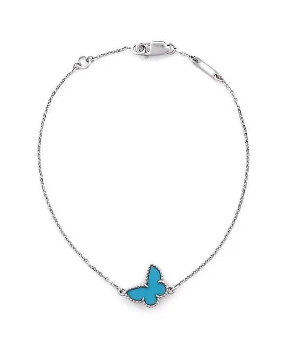 VAN CLEEF & ARPELS Sweet Alhambra Butterfly Bracelet - White