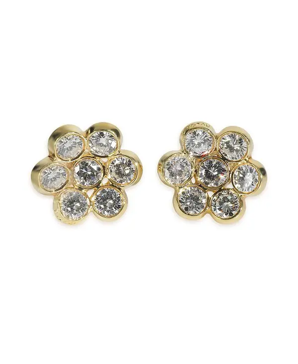 BVLGARI Vintage Flower Cluster Earrings - Gold