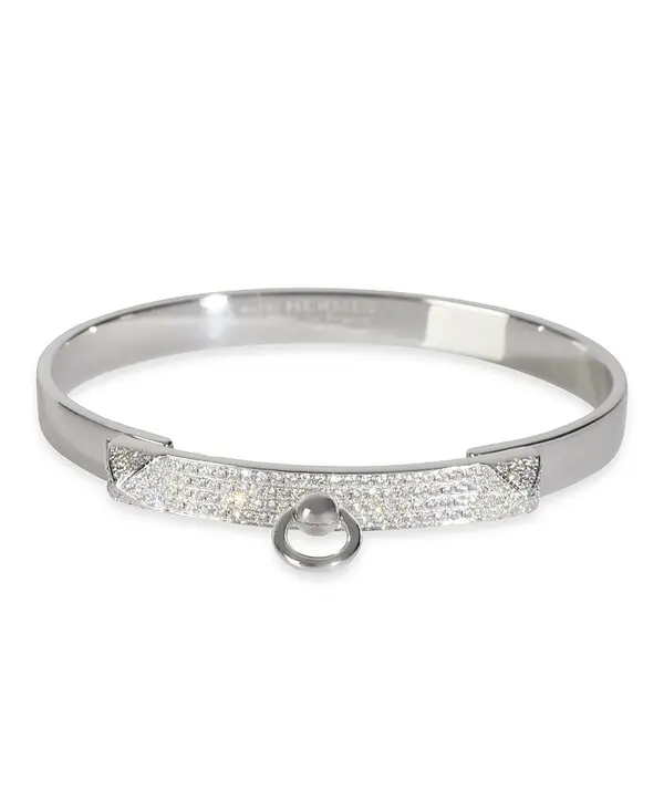 HERMES Collier De Chien 18k Bracelet - White Gold