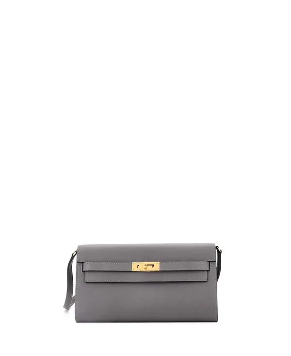 Hermès Kelly To Go Wallet Evercolor - Gray