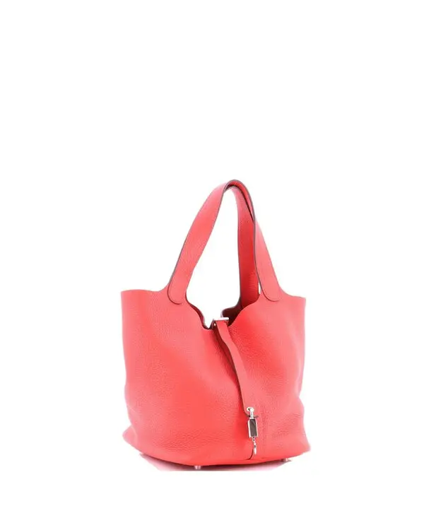 Hermès Mm Picotin Lock Bag Clemence - Red