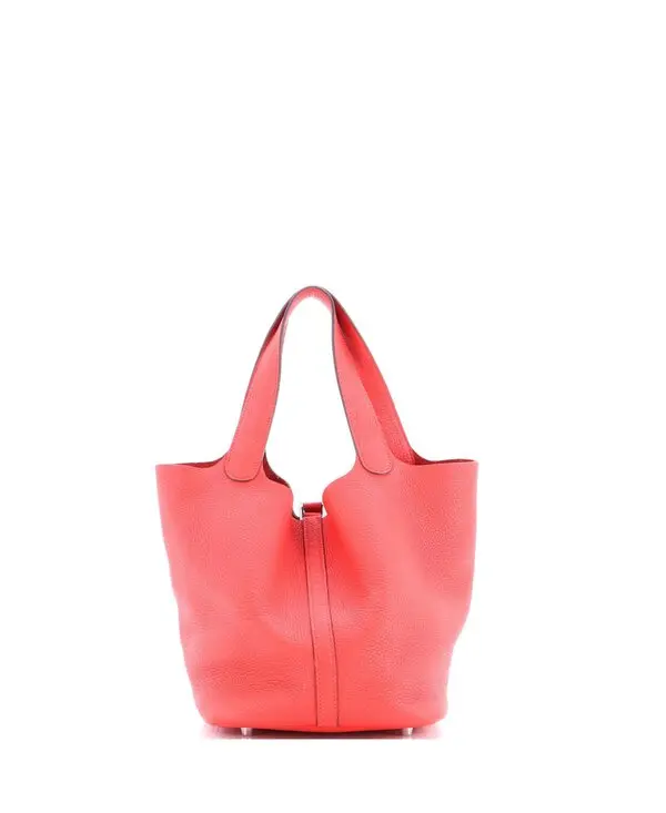 Hermès Mm Picotin Lock Bag Clemence - Red