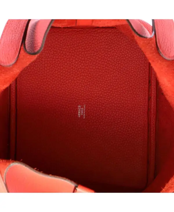 Hermès Mm Picotin Lock Bag Clemence - Red