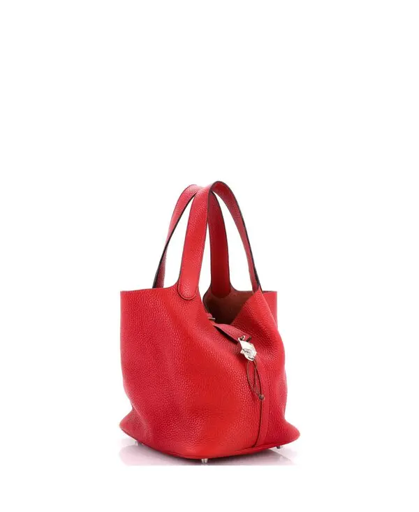 Hermès Mm Picotin Lock Bag Clemence - Red