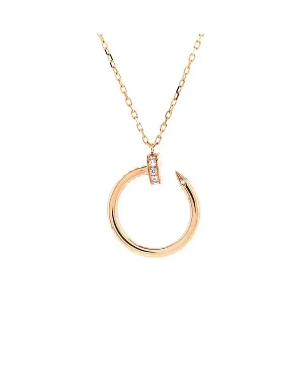 CARTIER Juste Un Clou Pendant Necklace With Diamonds - Pink