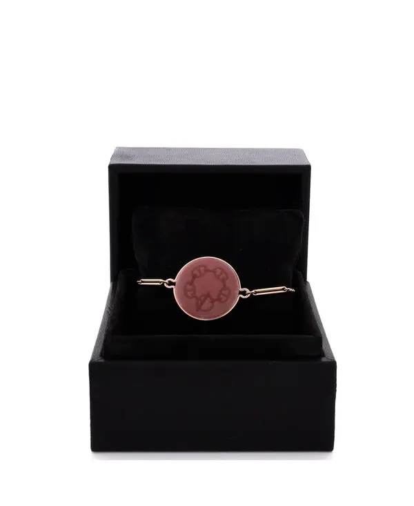 Hermès Ex-libris Bracelet 18k Rose Gold With Chalcedony