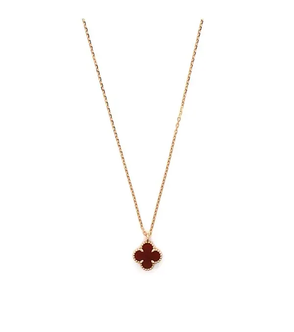 VAN CLEEF & ARPELS Sweet Alhambra Pendant Necklace - Pink
