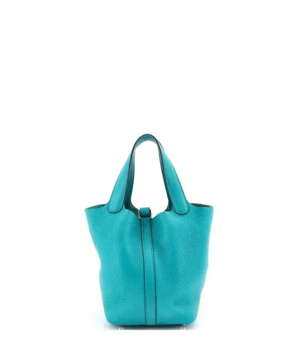 Hermès Pm Picotin Lock Bag Clemence - Blue