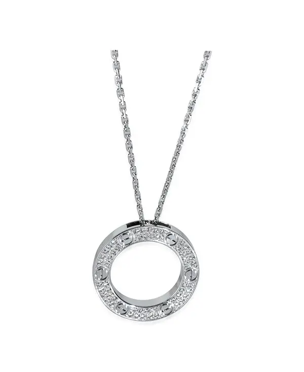CARTIER Love 18k Necklace - White Gold