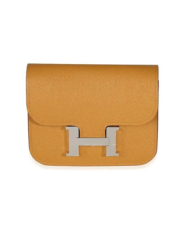 HERMES Constance Slim Wallet Leather Handbag