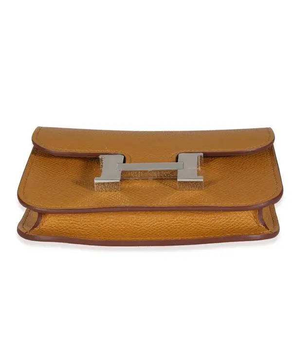 HERMES Constance Slim Wallet Leather Handbag