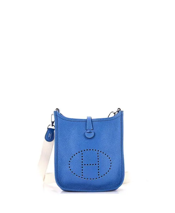 Hermès Tpm Evelyne Bag Gen Iii Clemence - Blue