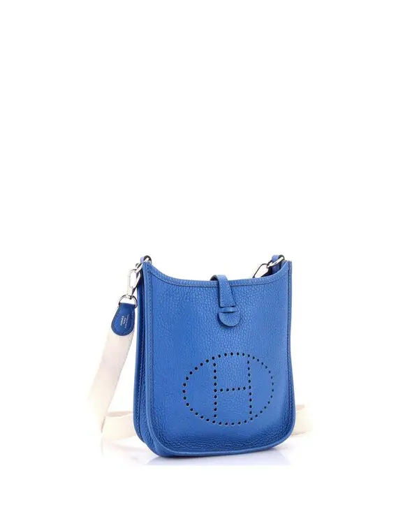 Hermès Tpm Evelyne Bag Gen Iii Clemence - Blue