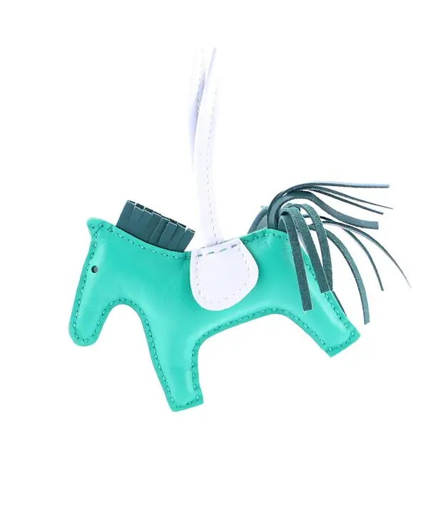 Hermès Mm Grigri Rodeo Bag Charm Leather - Green