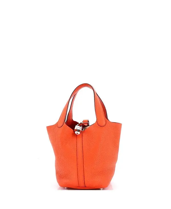 Hermès Pm Picotin Lock Bag Clemence - Orange
