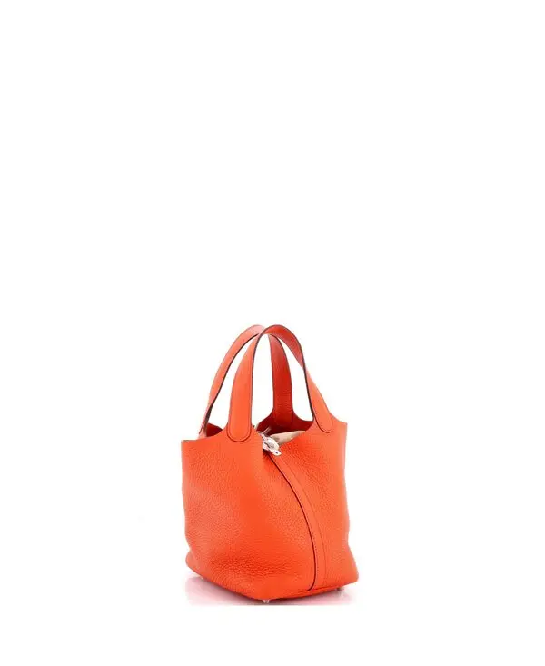 Hermès Pm Picotin Lock Bag Clemence - Orange
