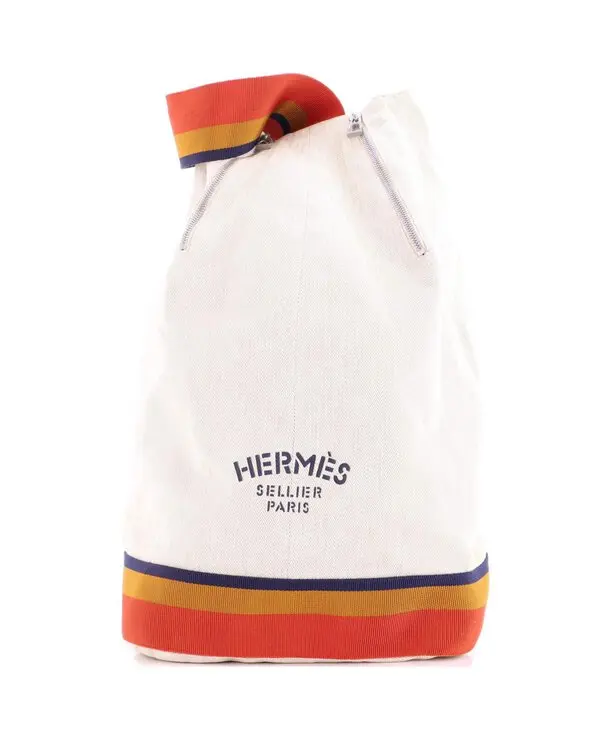 HERMES Cavalier Sling Bag Toile And Nylon