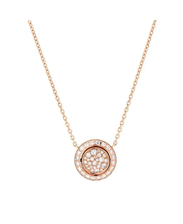PIAGET Possession Pendant Necklace 18k Rose Gold With Pave Diamonds - Pink