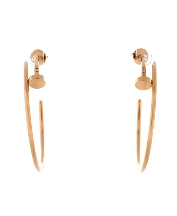 CARTIER Xl Juste Un Clou Hoop Earrings 18k Rose Gold - Pink