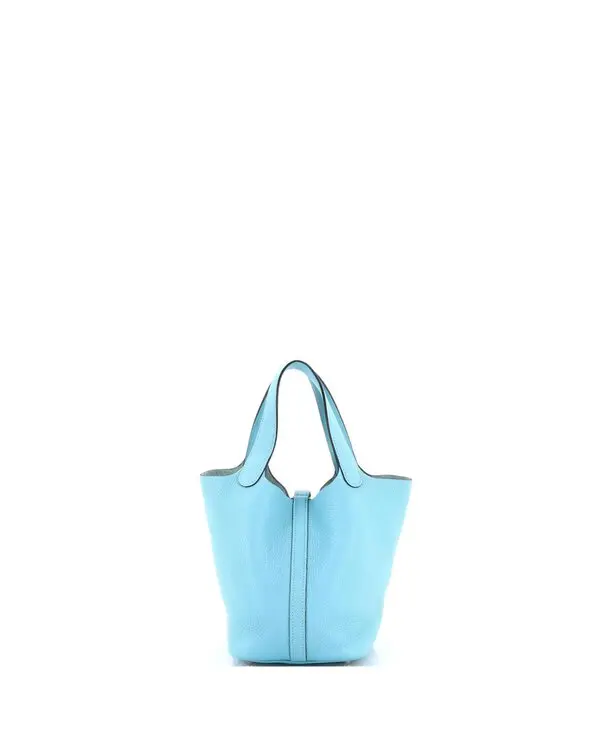 Hermès Pm Picotin Lock Bag Clemence - Blue
