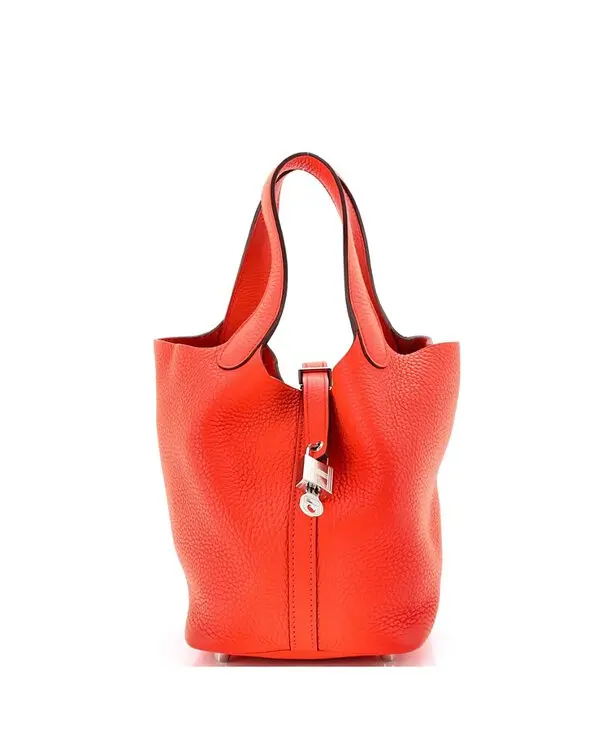 Hermès Pm Picotin Lock Bag Clemence - Orange