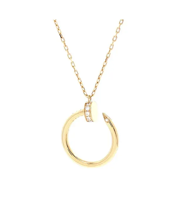 CARTIER Juste Un Clou Diamond Pendant Necklace - K Gold