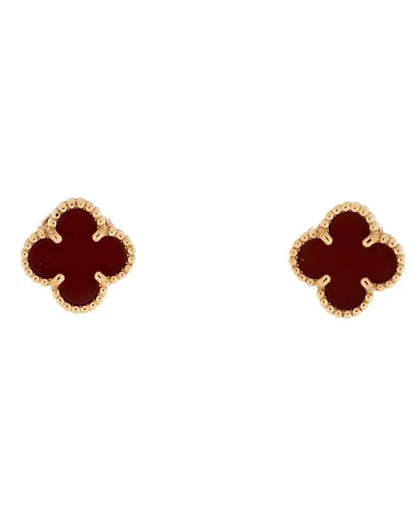 VAN CLEEF & ARPELS Sweet Alhambra Stud Earrings - Pink