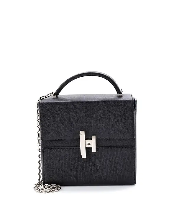 Hermès Cinhetic Top Handle Bag Verso Chevre Mysore - Black
