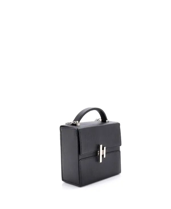 Hermès Cinhetic Top Handle Bag Verso Chevre Mysore - Black